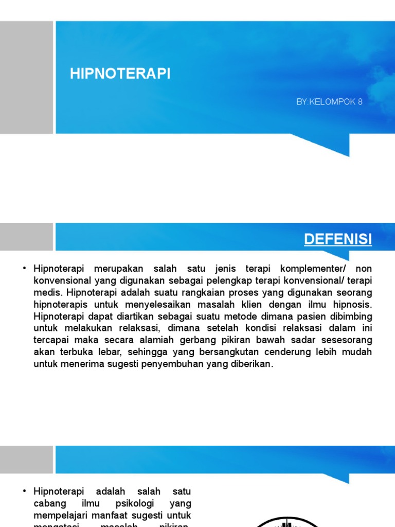 Hipnoterapi: Terapi Komplementer Efektif | PDF