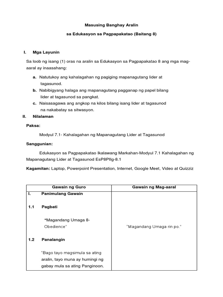De ROBLES Detailed Lesson Plan | PDF