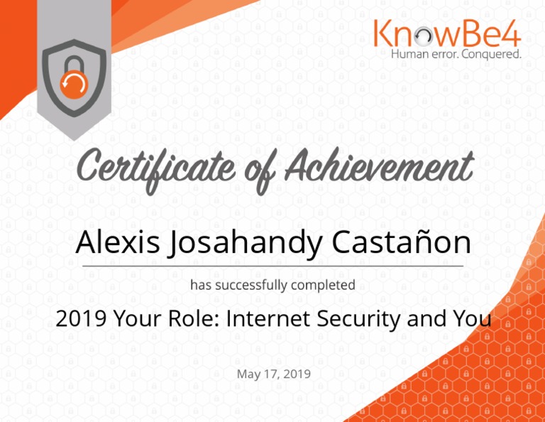 Alexis Josahandy Castañon: 2019 Your Role: Internet Security and You | PDF