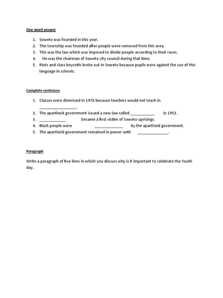 One Word Answer | PDF | Politics | Travel
