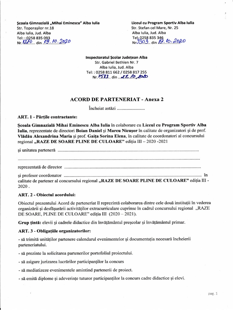 Acord Parteneriat | PDF