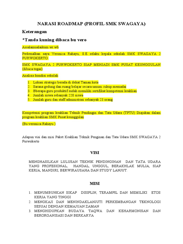 Narasi Roadmap | PDF | Karier & Perkembangan | Bisnis