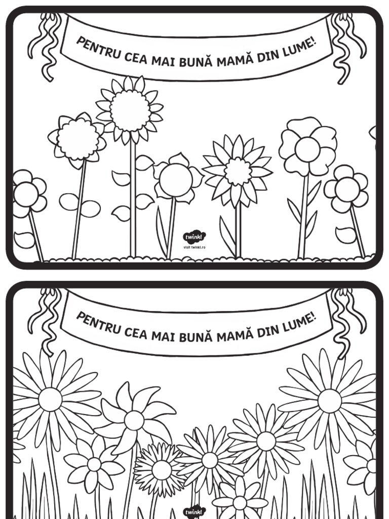 Diploma Pentru Mama - Pagini de Colorat | PDF