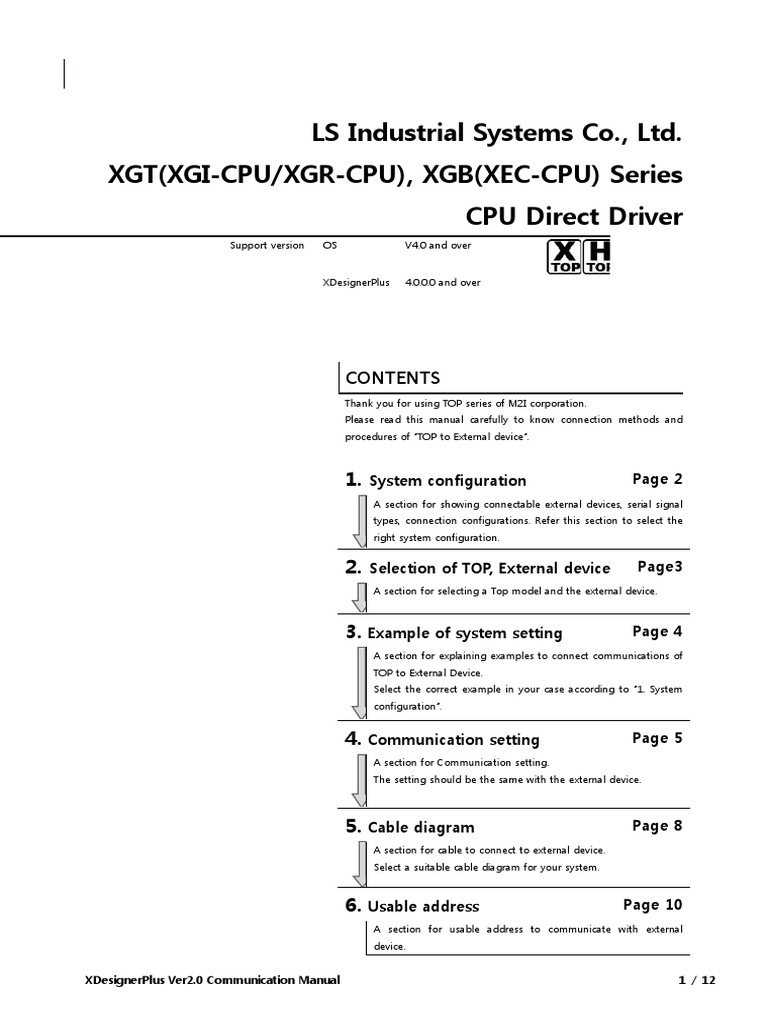 XGT (Xgi XGR) ,+XGB (Xec) +Series+Cpu+Direct (English) | PDF | Bit Rate | Computer Science