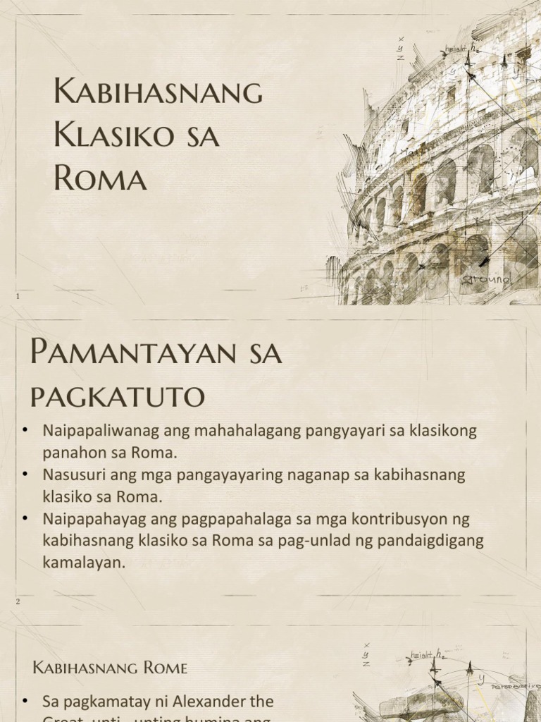 AP8 Kabihasnang Klasiko NG Roma (Bago) | PDF