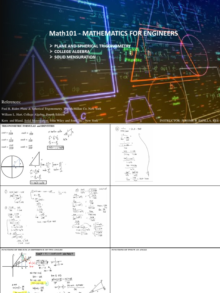 Math101 - Essential Math for Engineers | PDF