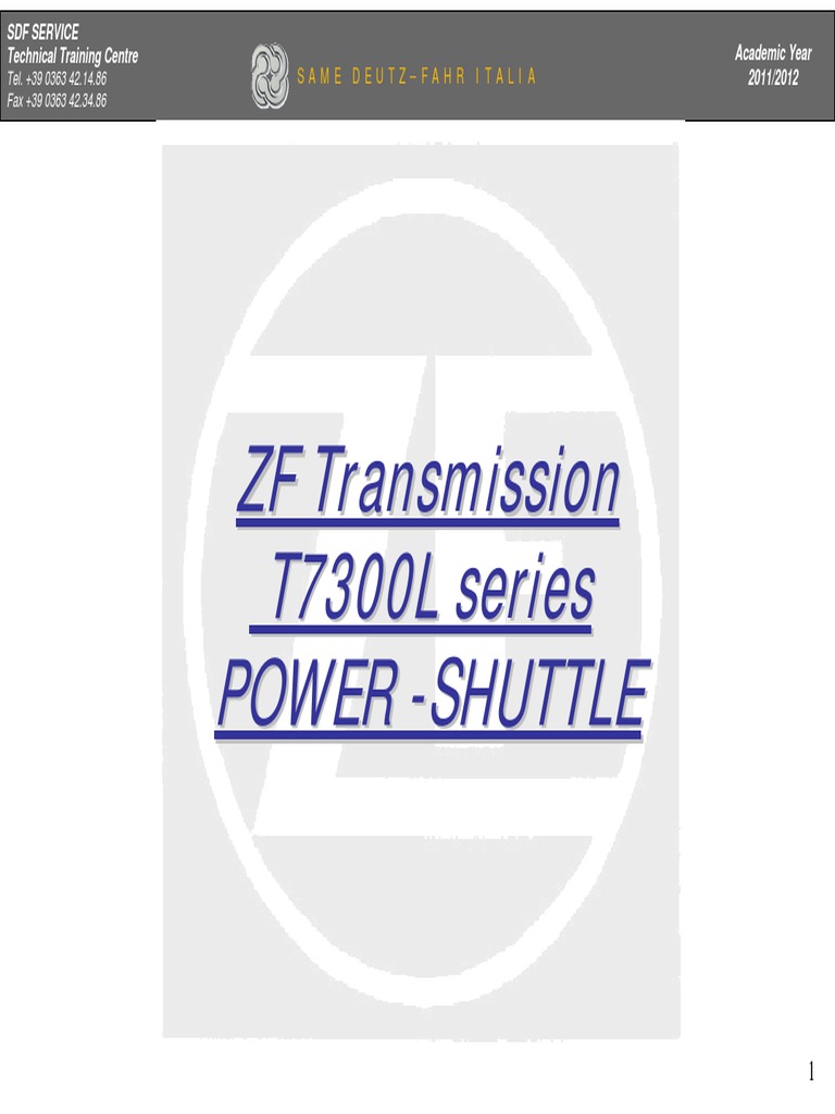 1a) Trasmissione ZF T-7336 (Ok) - en | PDF | Transmission (Mechanics ...