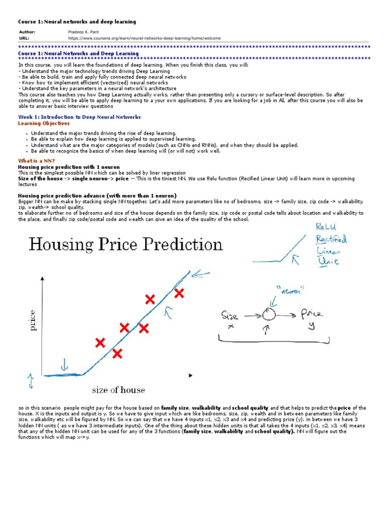Neural Networks and Deep Learning Course | PDF | Artificial Neural ...