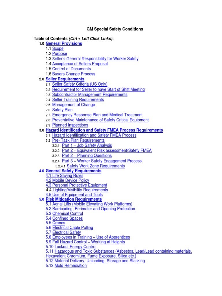 Special Safety Conditions For Construction Work 2021 | PDF | Risk ...
