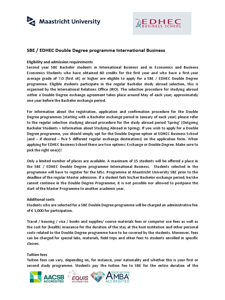 Selection Procedure DD Edhec 2021-2022 | PDF | Academic Degree ...