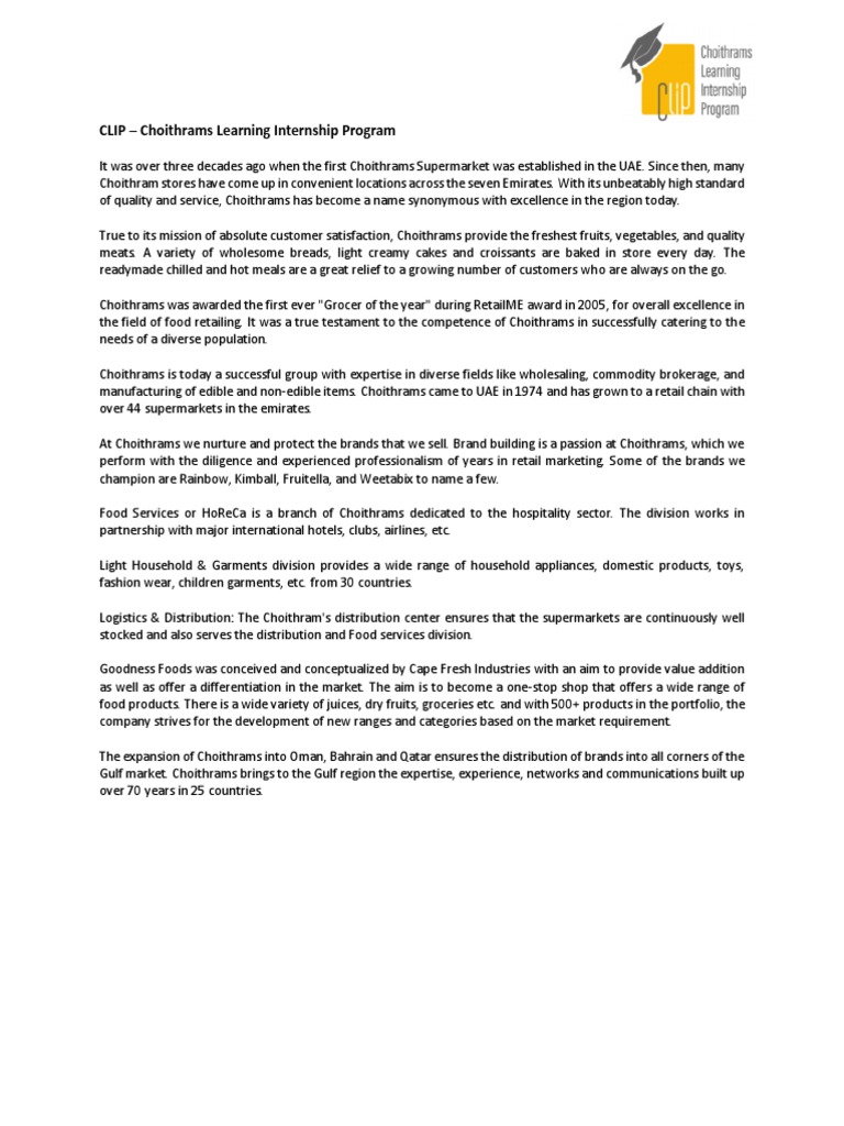 Choithrams Internship: Promo Efficiency | PDF | Supermarket | Grocery Store