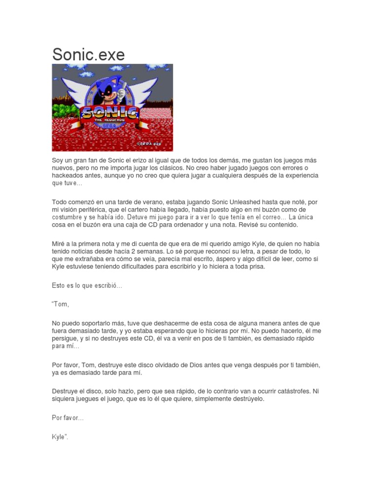 Sonic. Exe | PDF