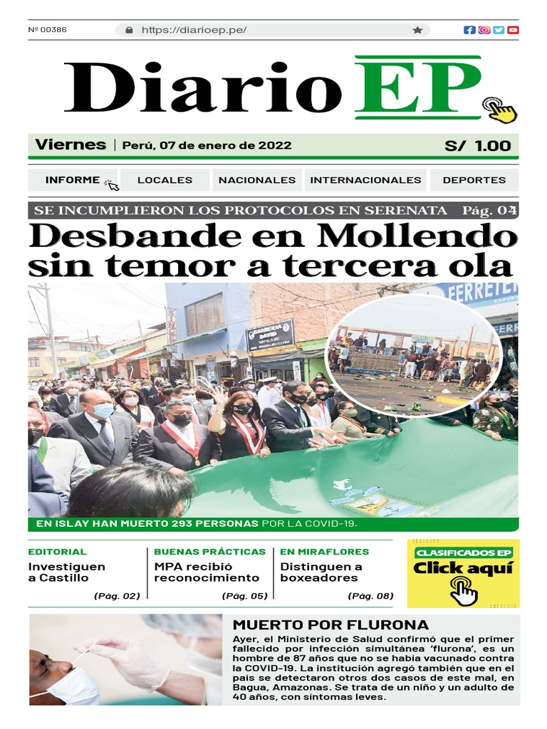 Diario Ep - 07 de Enero 2022 - Edicion Impresa | PDF | Perú