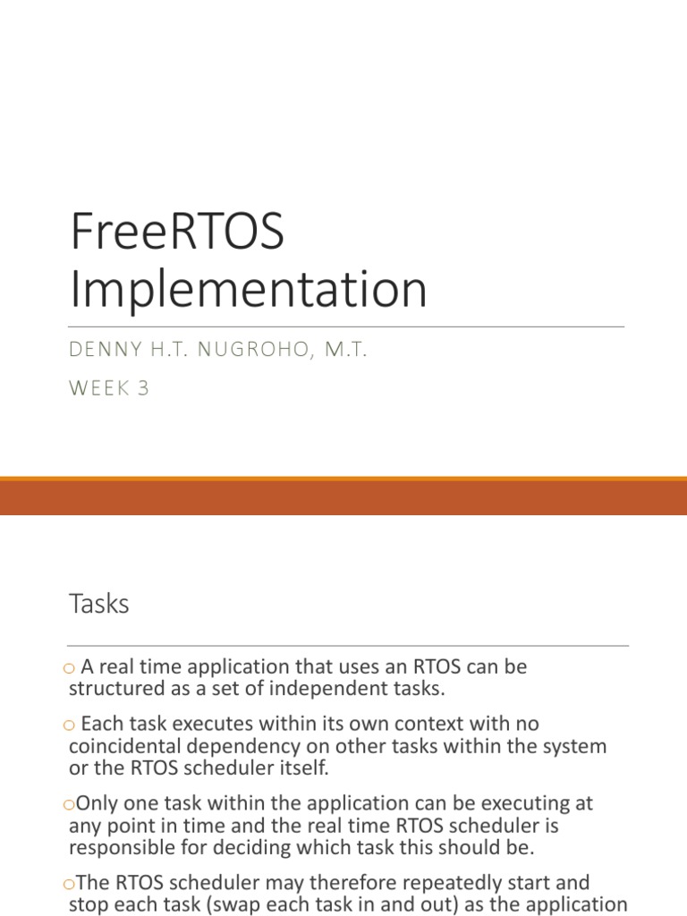 Minggu 7 RTOS 2 | PDF | Scheduling (Computing) | System Software