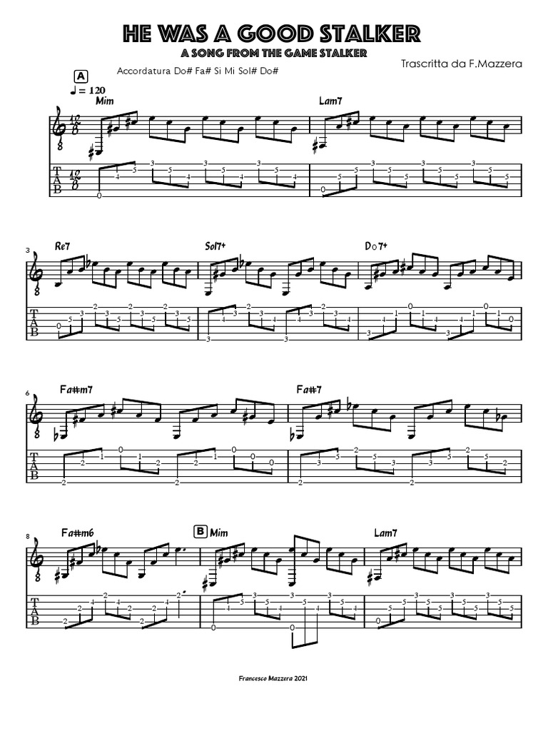 He Was A Good Stalker (Note+tab) | PDF