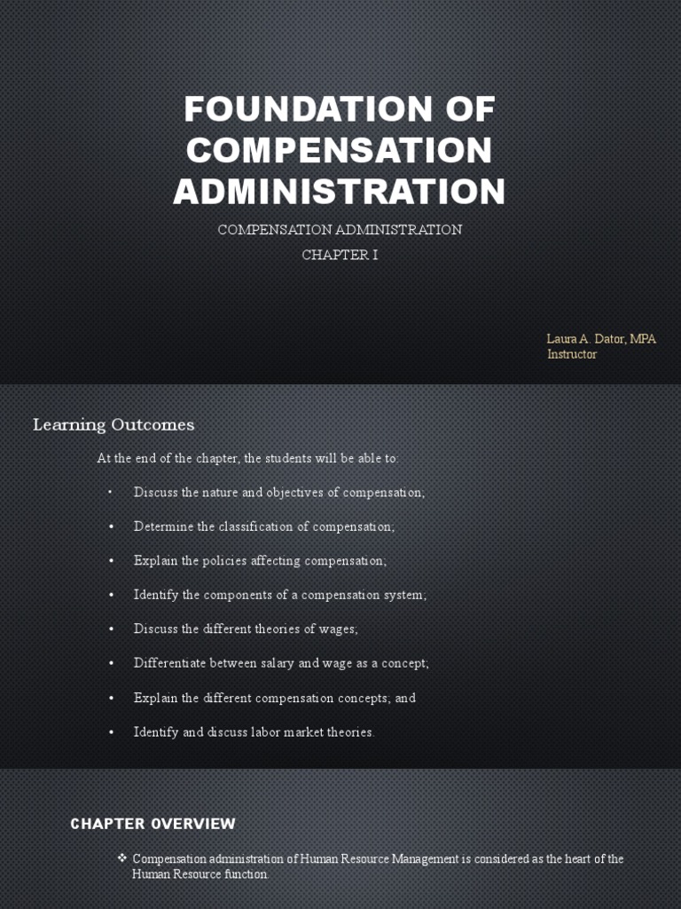 Foundations of Compensation Administration | PDF | Employment | Salary