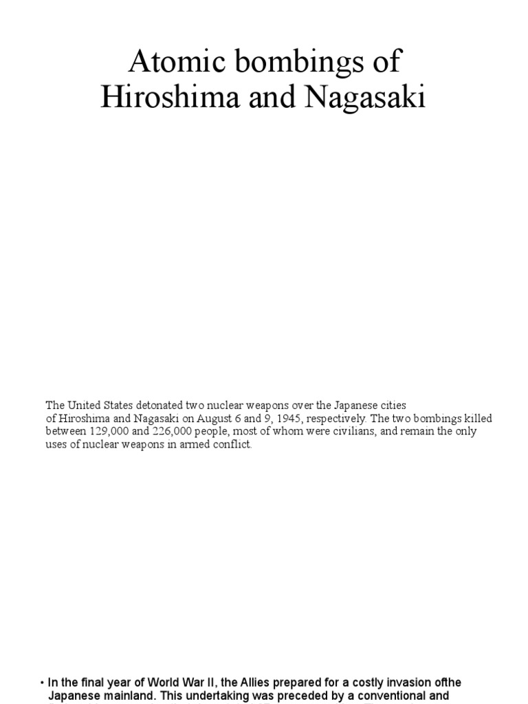 Atomic bombings of Hiroshima and Nagasaki: The devastating US attacks ...