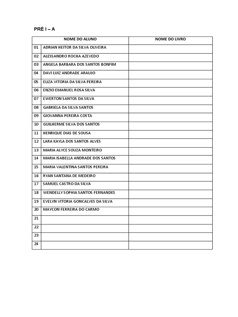 Ficha de Entrega de Livros | PDF