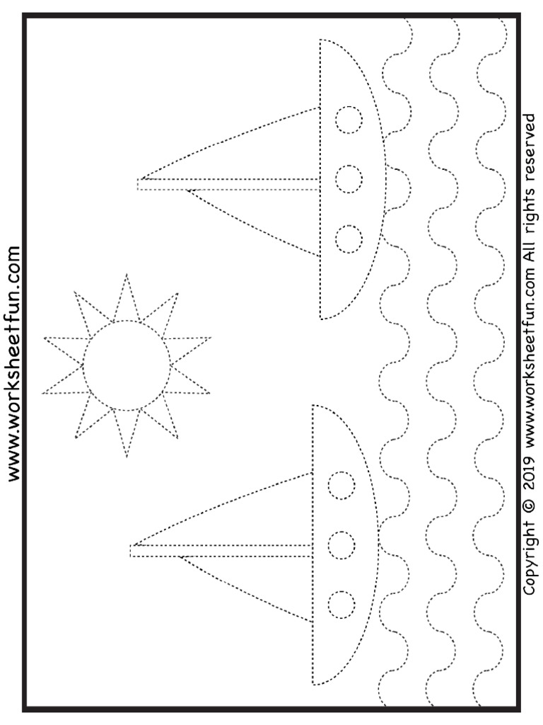 Boat Tracing Worksheet | PDF
