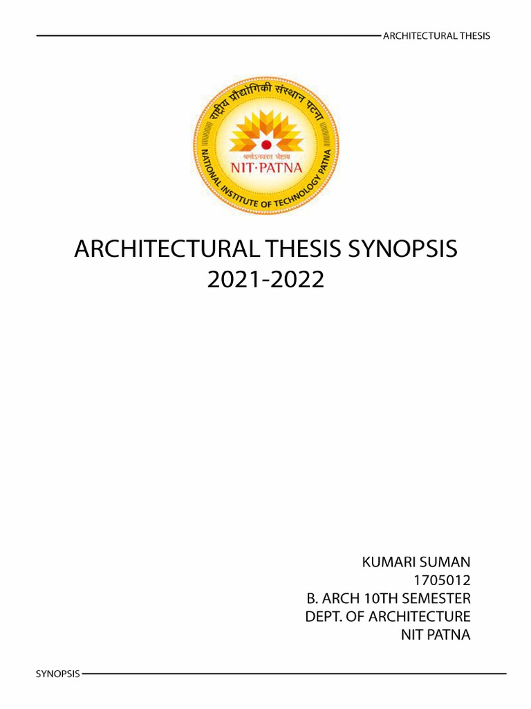 Architectural Thesis Synopsis | PDF