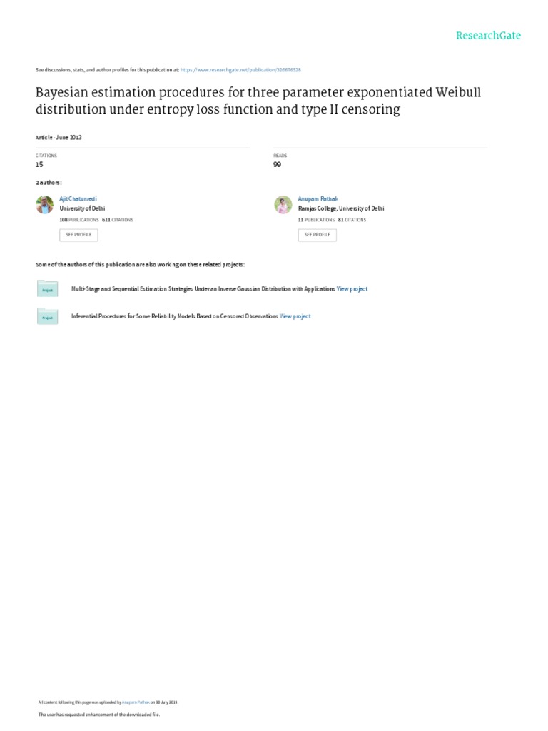 Bayesian Estimation Procedures For Three Parameter Exponentiated Weibull Distribution Under ...