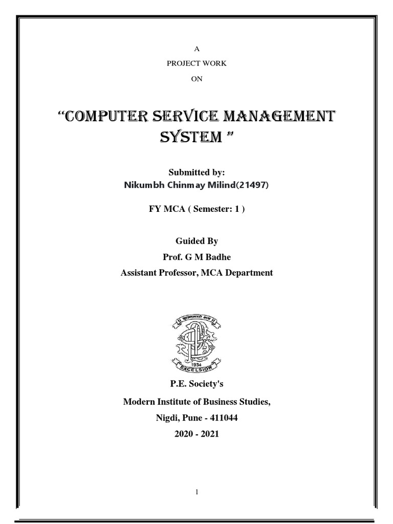 Computer Service Management System 21497 | PDF | Websites | Computing
