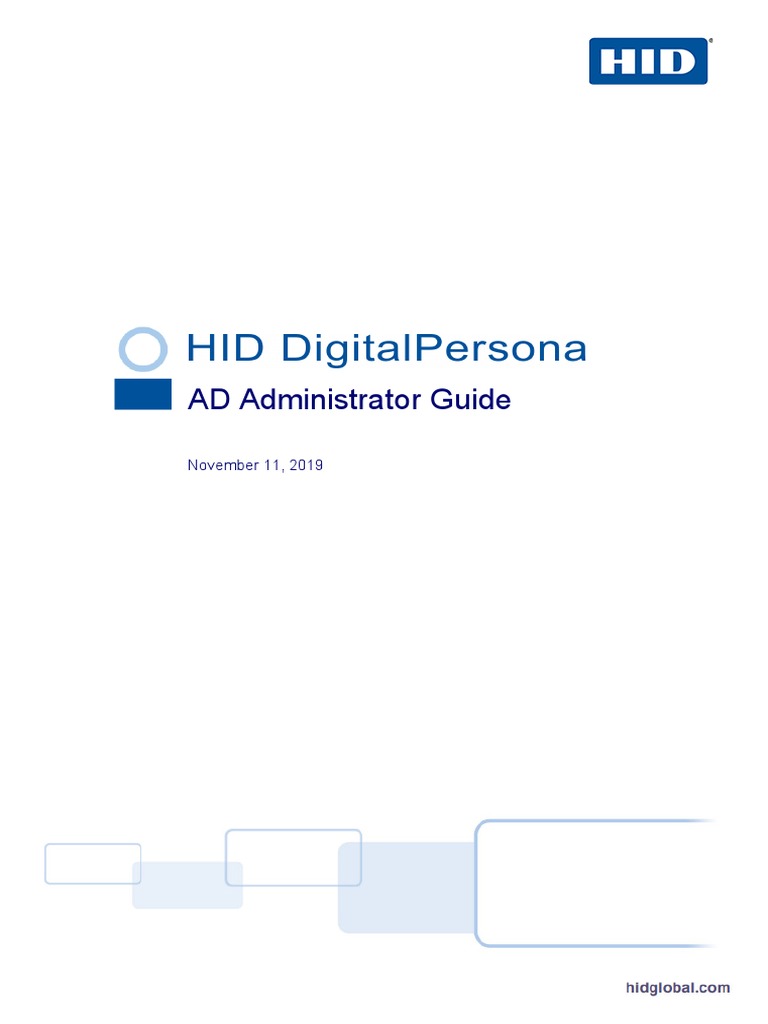 Hid Digitalpersona Ad Administrator Guide | PDF | Group Policy | Active Directory