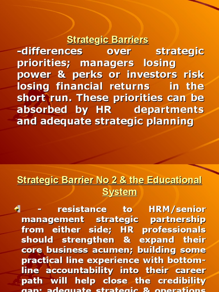 Strategic Barriers | PDF | Creativity | Human Resource Management
