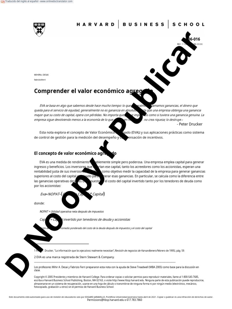 Understanding Economic Value Added - En.es | PDF | Business | Contabilidad