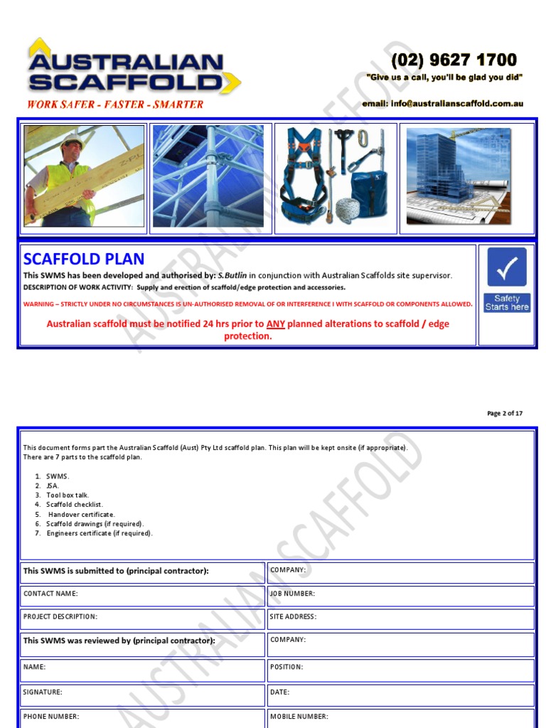 Scaffold Plan | PDF | Scaffolding | Risk
