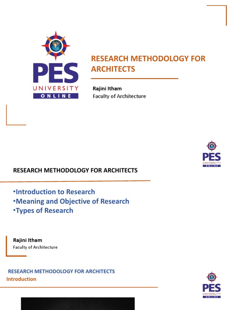 Research Methodology For Architects: Rajini Itham | PDF | Scientific ...