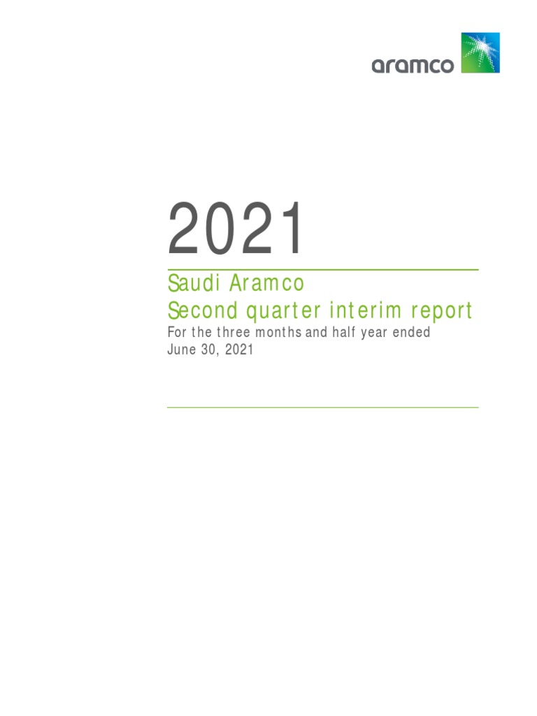 Saudi Aramco q2 2021 Interim Report English | PDF | Dividend | Equity ...
