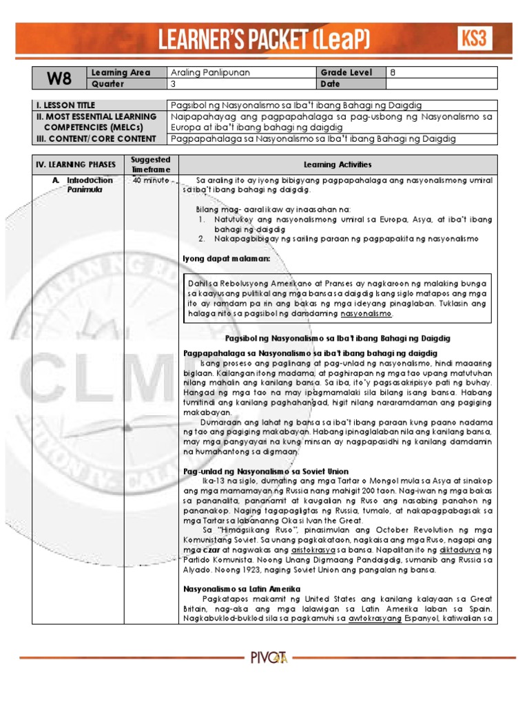 Leap AP g8 Week 8 q3 | PDF