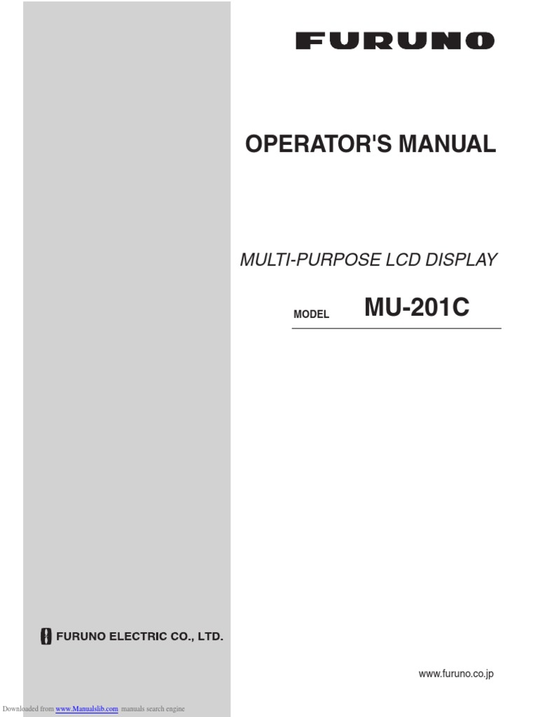 Operator'S Manual: Multi-Purpose LCD Display | PDF | Electrical ...