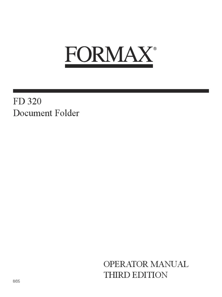 Fd 320 Document Folder Operator Manual Third Edition Pdf Paper