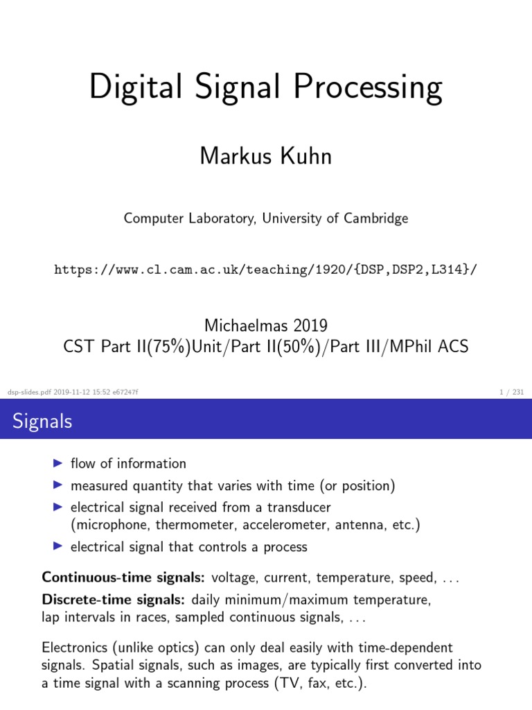 DSP Slides | PDF | Decibel | Digital Signal Processing