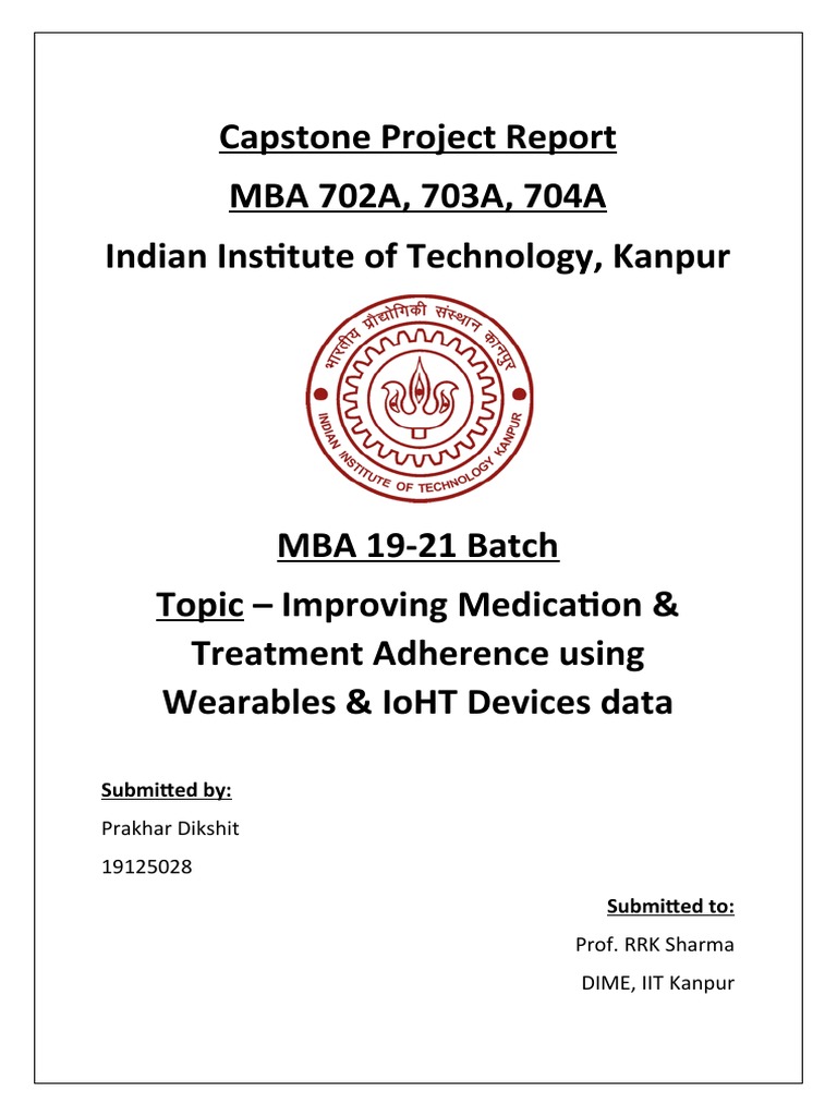 Capstone Project Report MBA 702A, 703A, 704A Indian Institute of ...
