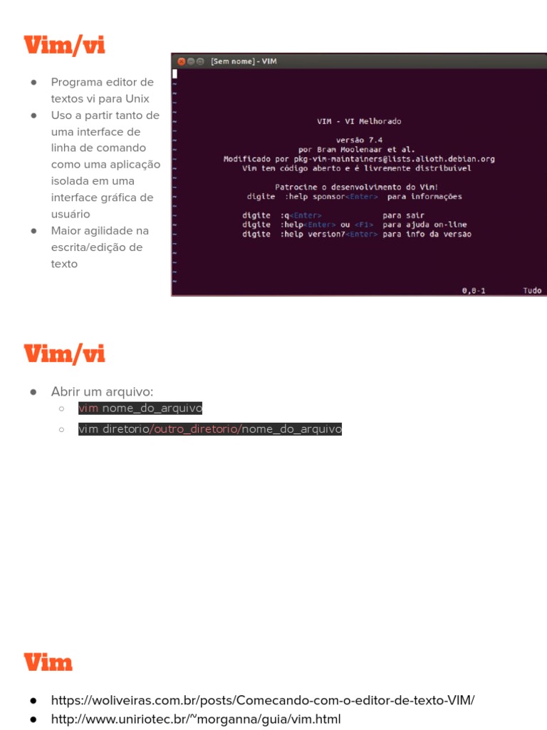 Guia introdutório completo sobre o editor de texto Vim: comandos ...