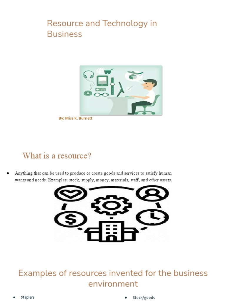 Resource and Technology | PDF | Resource | Goods