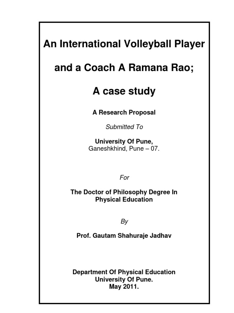 An International Volleyball Player and A Coach A Ramana Rao | PDF ...