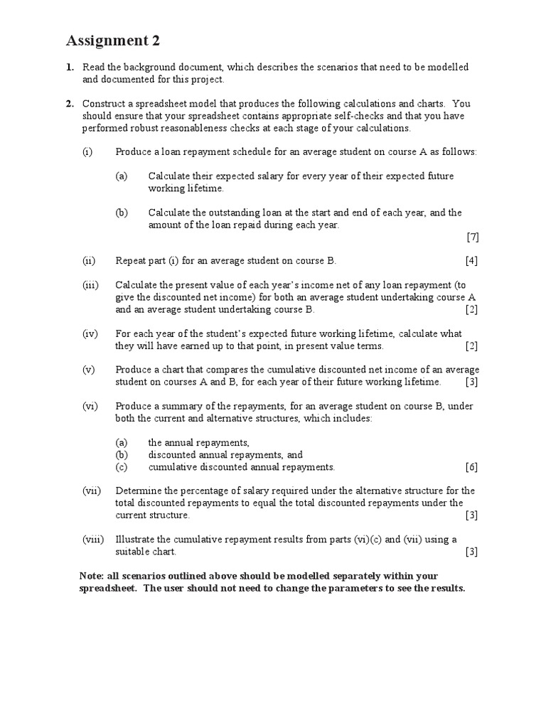 Assignment 2 | PDF | Present Value | Loans