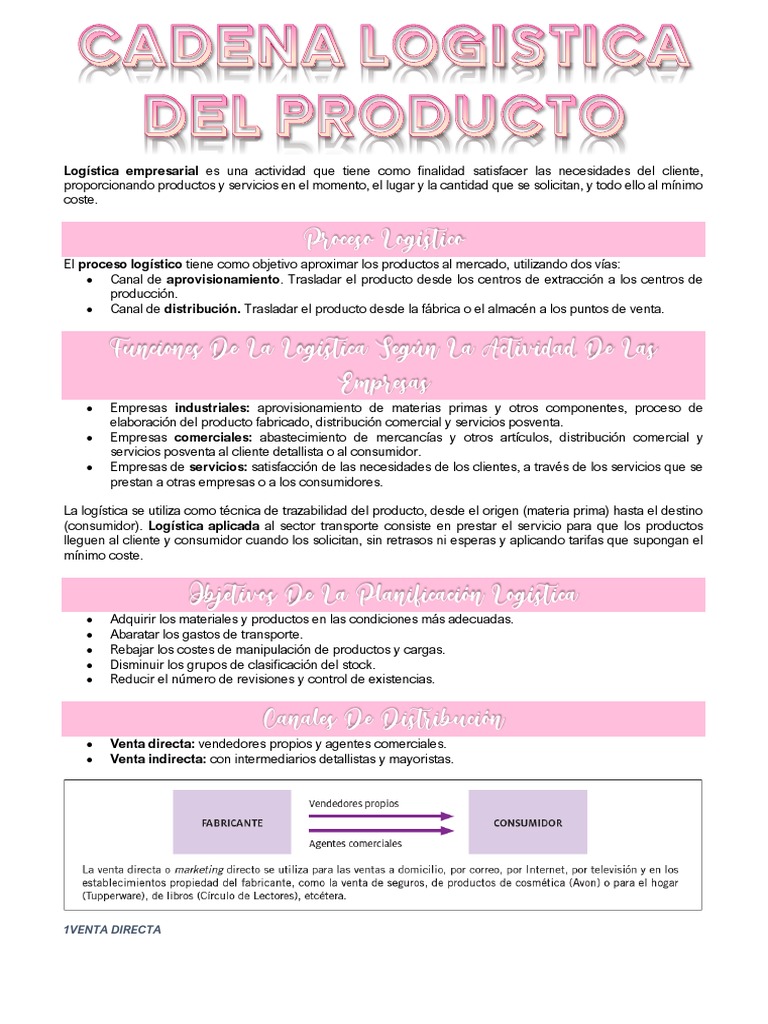 Tema 1. Logistica | PDF | Logística | Almacén