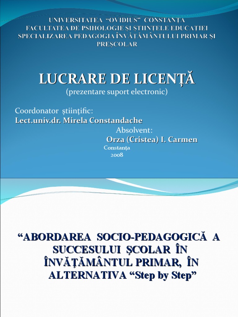 1 - Universitatea PPT LICENTA | PDF