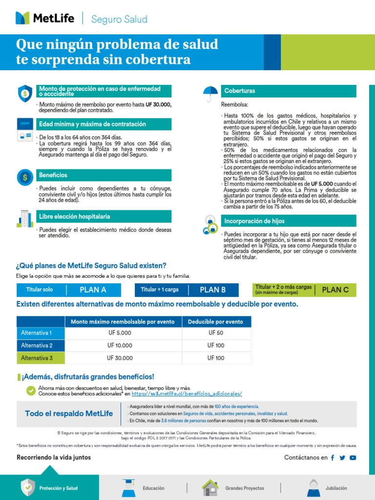 MetLife Seguro Salud 1 | PDF | Seguro | Póliza de seguros