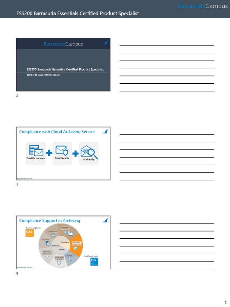ESS200 Barracuda Essentials Certified Product Specialist: Compliance ...