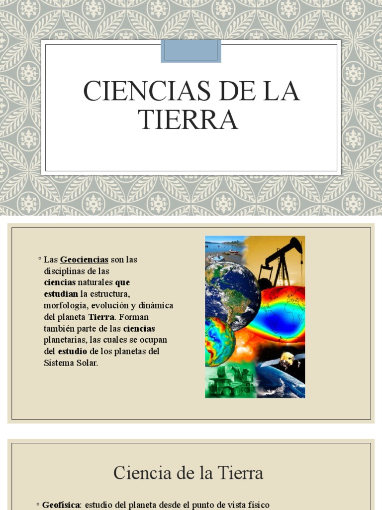 Ciencias de La Tierra Presentación Inicial | PDF | Tierra | Geología