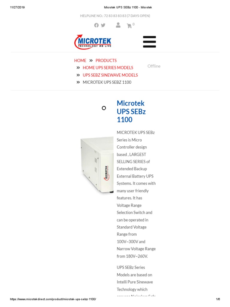 Microtek Ups Sebz 1100 | PDF | Amplifier | Power (Physics)