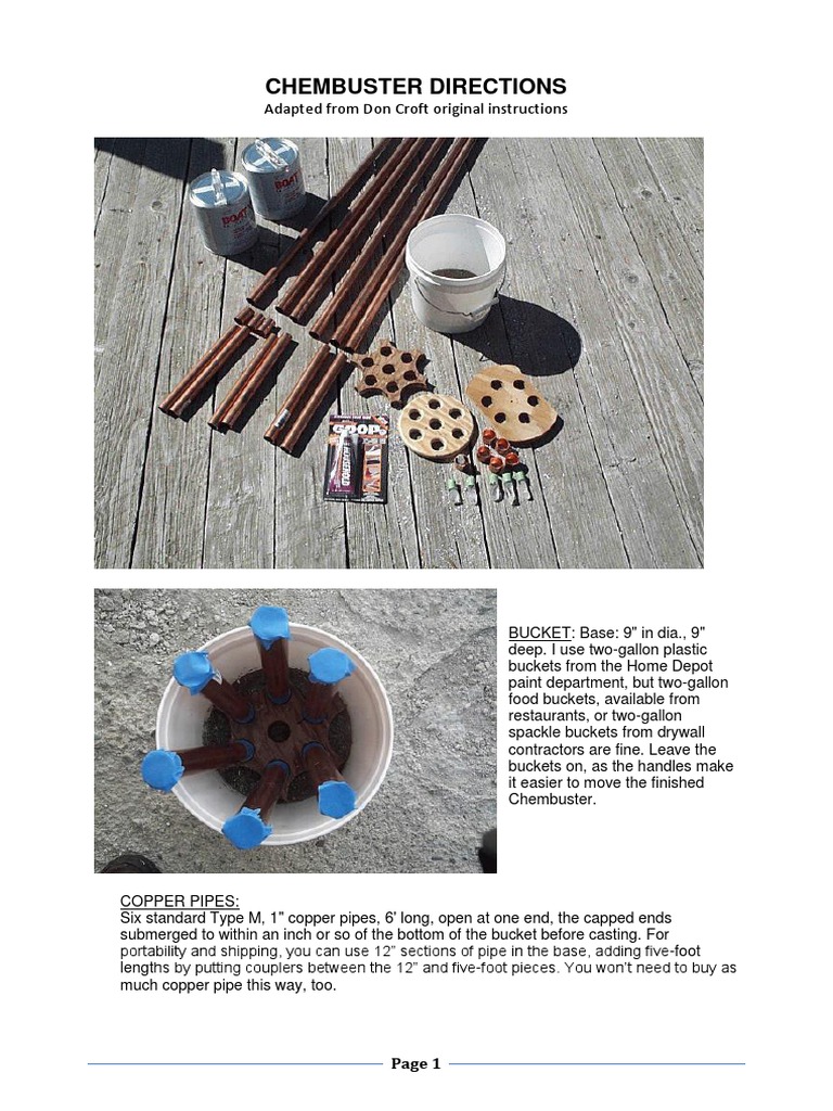 DIY Chembuster Construction Guide | PDF | Pipe (Fluid Conveyance ...