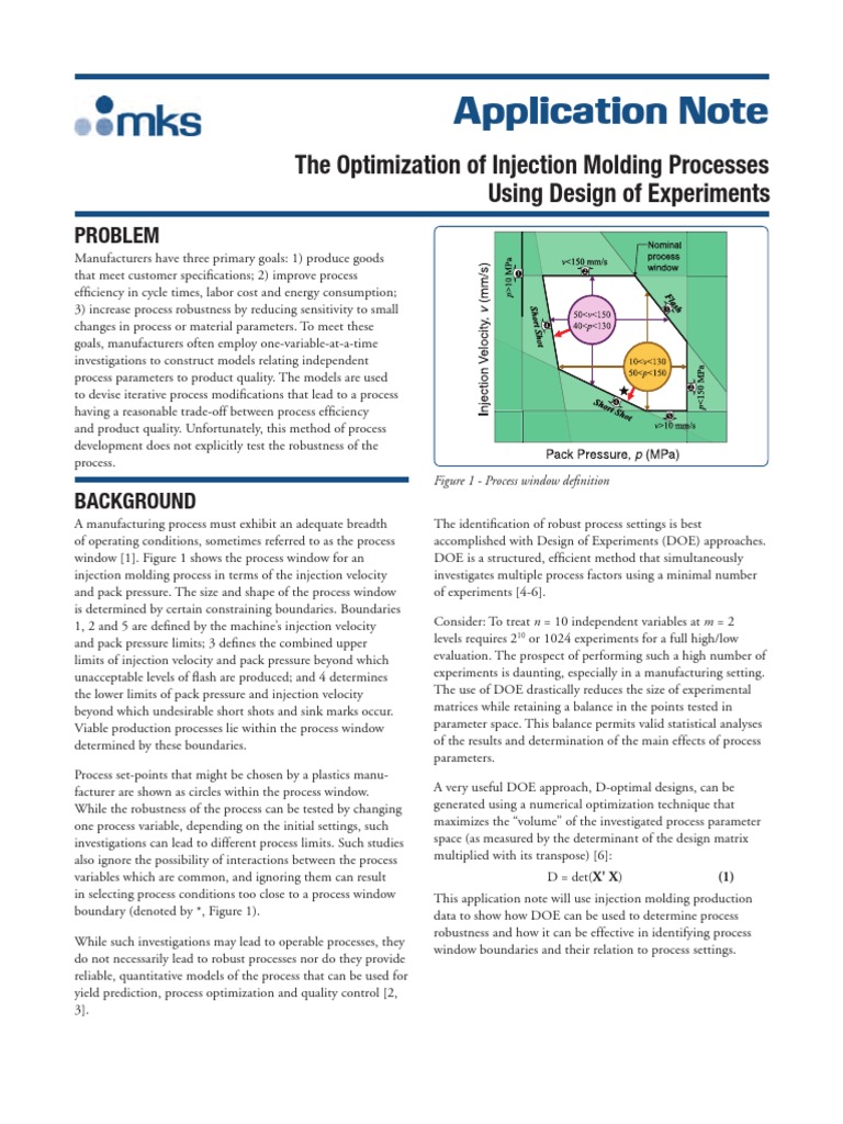 The Optimization of Injection Molding Processes Using DOE | PDF ...