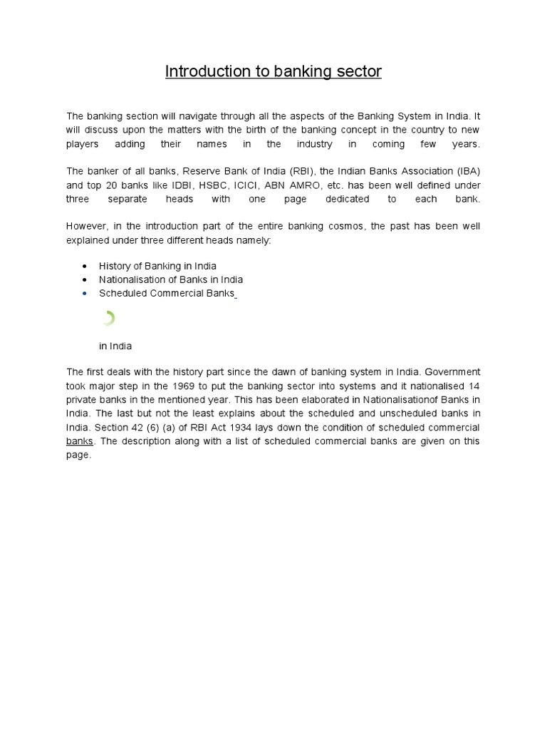 Overview of India's Banking Sector | PDF | Banks | Service Companies